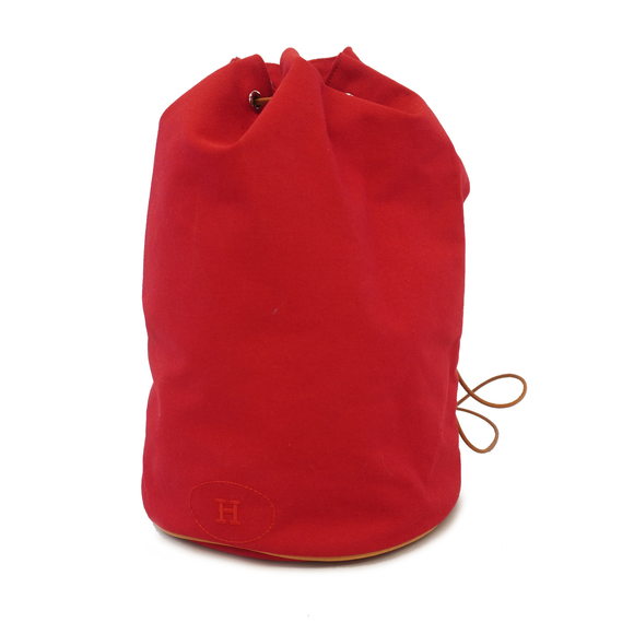 Hermes | Bags | Hermesauth Polochon Mimil Gm Womens Canvas Shoulderbag Redcolor | Poshmark